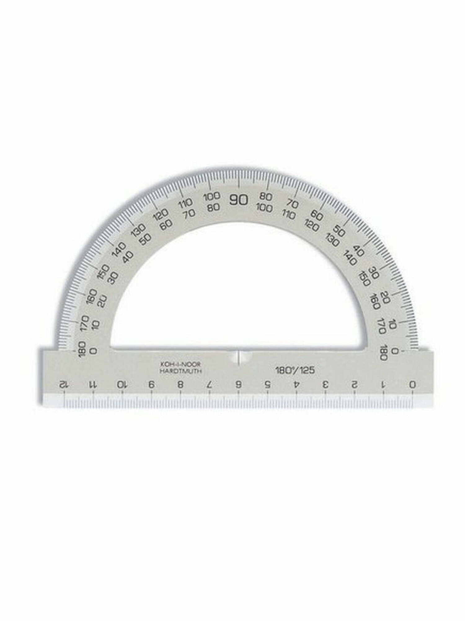 Транспортир для черчения Koh-I-Noor линейка пластиковая 180 градусов