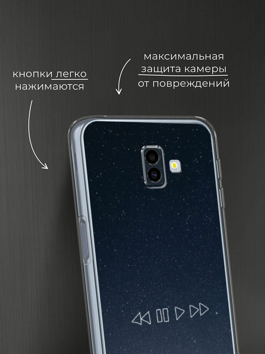 Чехол на Samsung Galaxy J6 + / Самсунг Галакси J6 Плюс 2018 с принтом "Космическая музыка" — фото 1