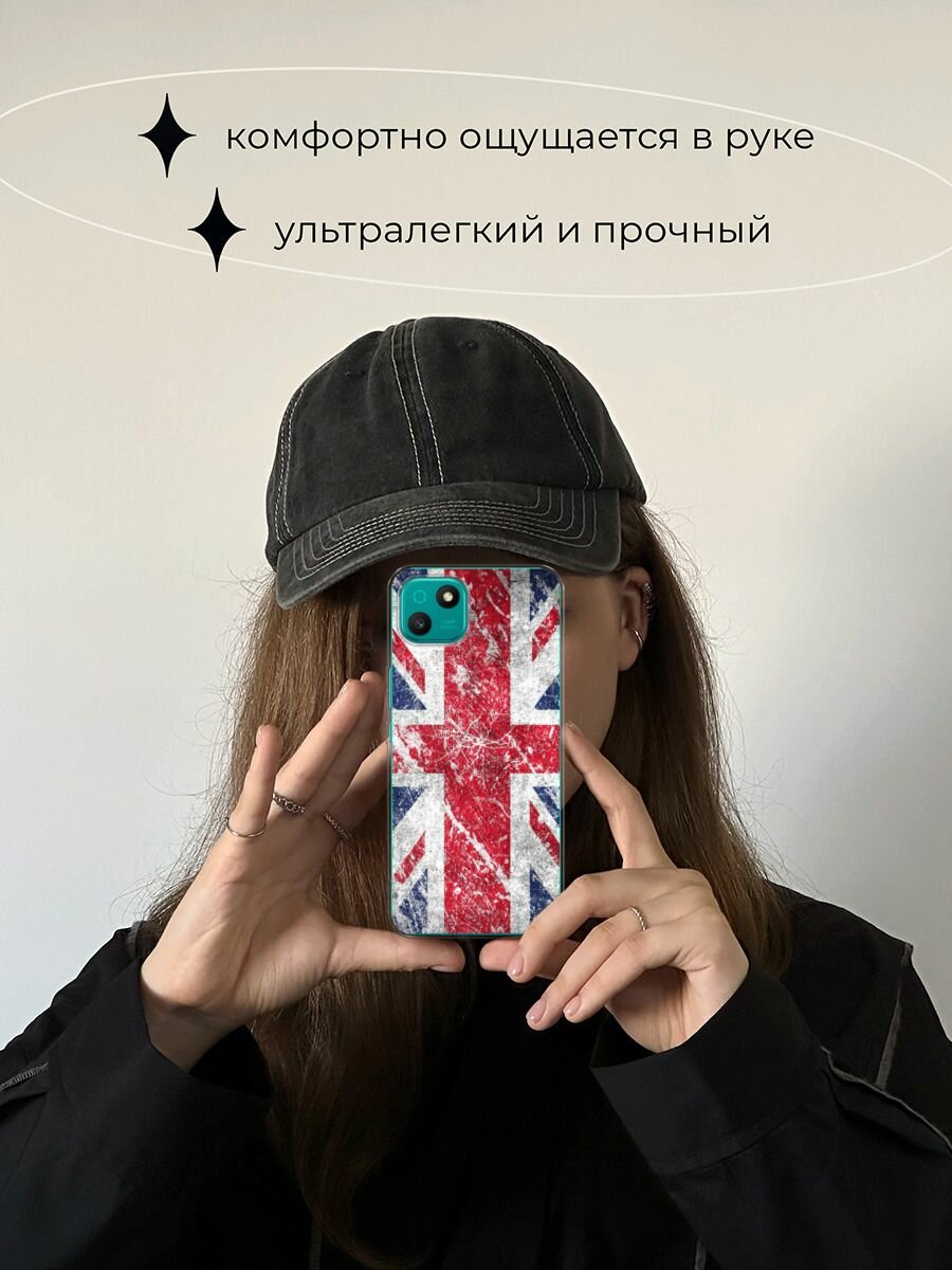 Силиконовый чехол на Wiko T10 / Вико Т10 с принтом "Флаг британский" — фото 1