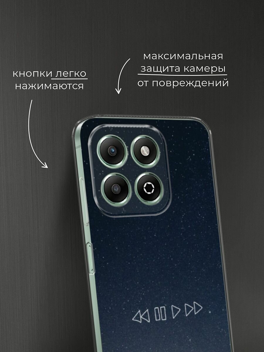 Чехол на Honor X6b / Хонор X6b с принтом "Космическая музыка" — фото 1