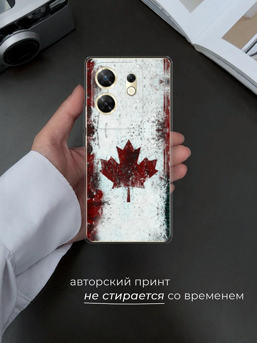 Чехол на Infinix Zero 30 4G / Инфиникс Зеро 30 4G с принтом "Канада" — фото 1