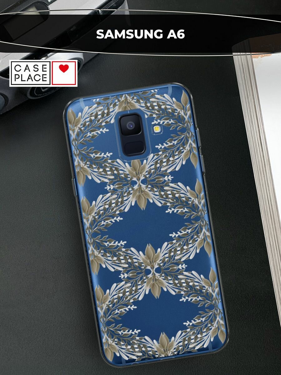 Чехол на Samsung Galaxy A6 / Самсунг Галакси А6 с принтом "Калейдоскоп цветов"