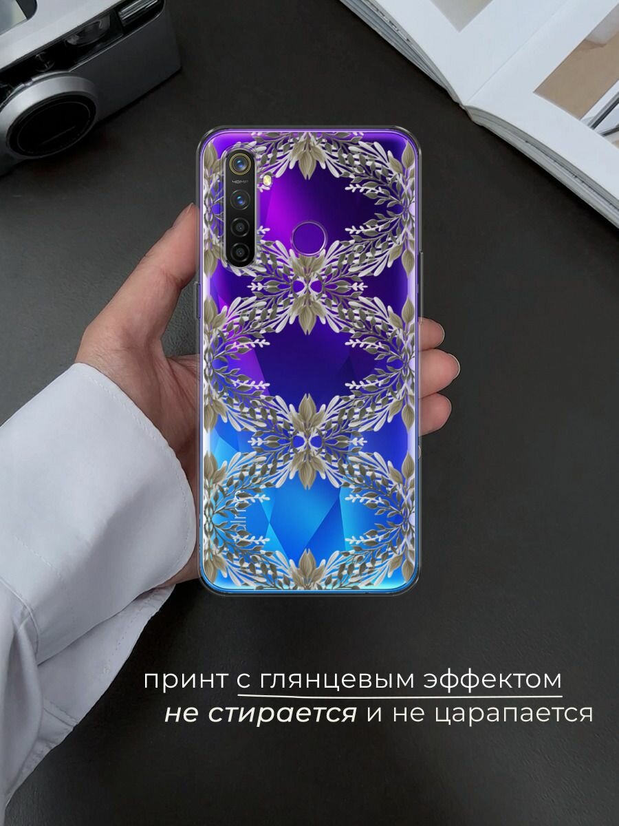 Чехол на Realme 5 Pro / Реалми 5 Про с принтом "Калейдоскоп цветов" — фото 1