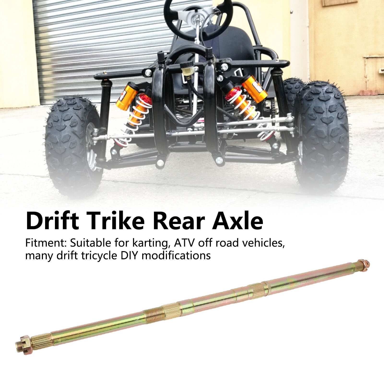 810 мм задний ведущий мост 23T 28T стальной сплав оцинкованный улучшает устойчивость езды для картинга квадроцикла квадроцикла внедорожных транспортных средств дрифта трайка