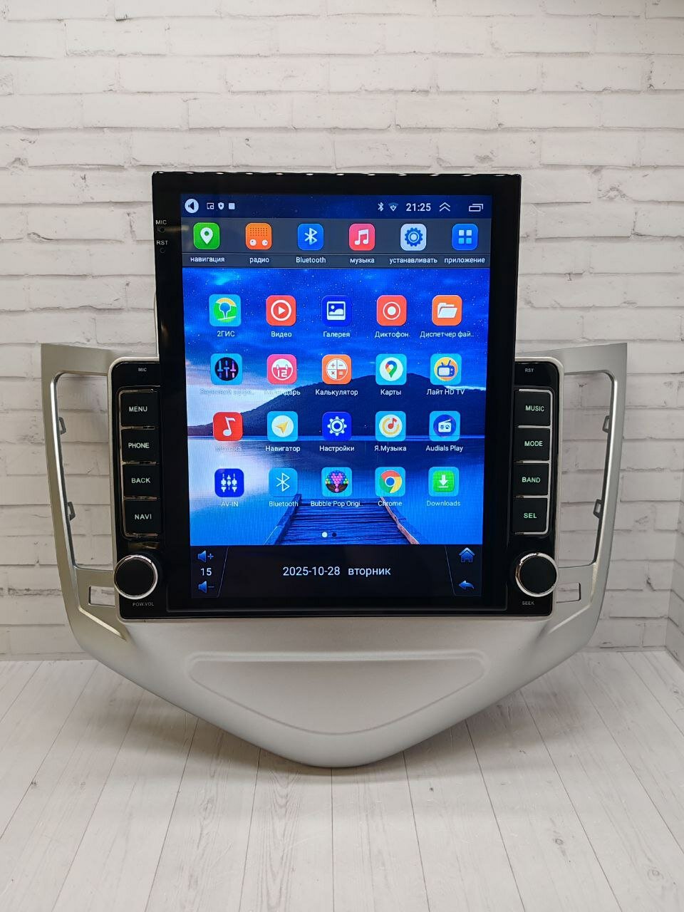 Магнитола андроид Tesla для Chevrolet Cruze 2008-14г/ 8-ядер по 2,2МГц/4+64гб/Android-Auto/CarPlay