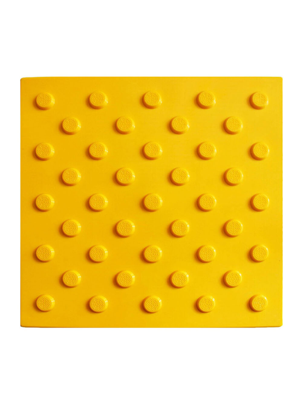 Тактильная плитка ТПУ конус шахматка 300х300х6,5 мм желтая (2 шт.)