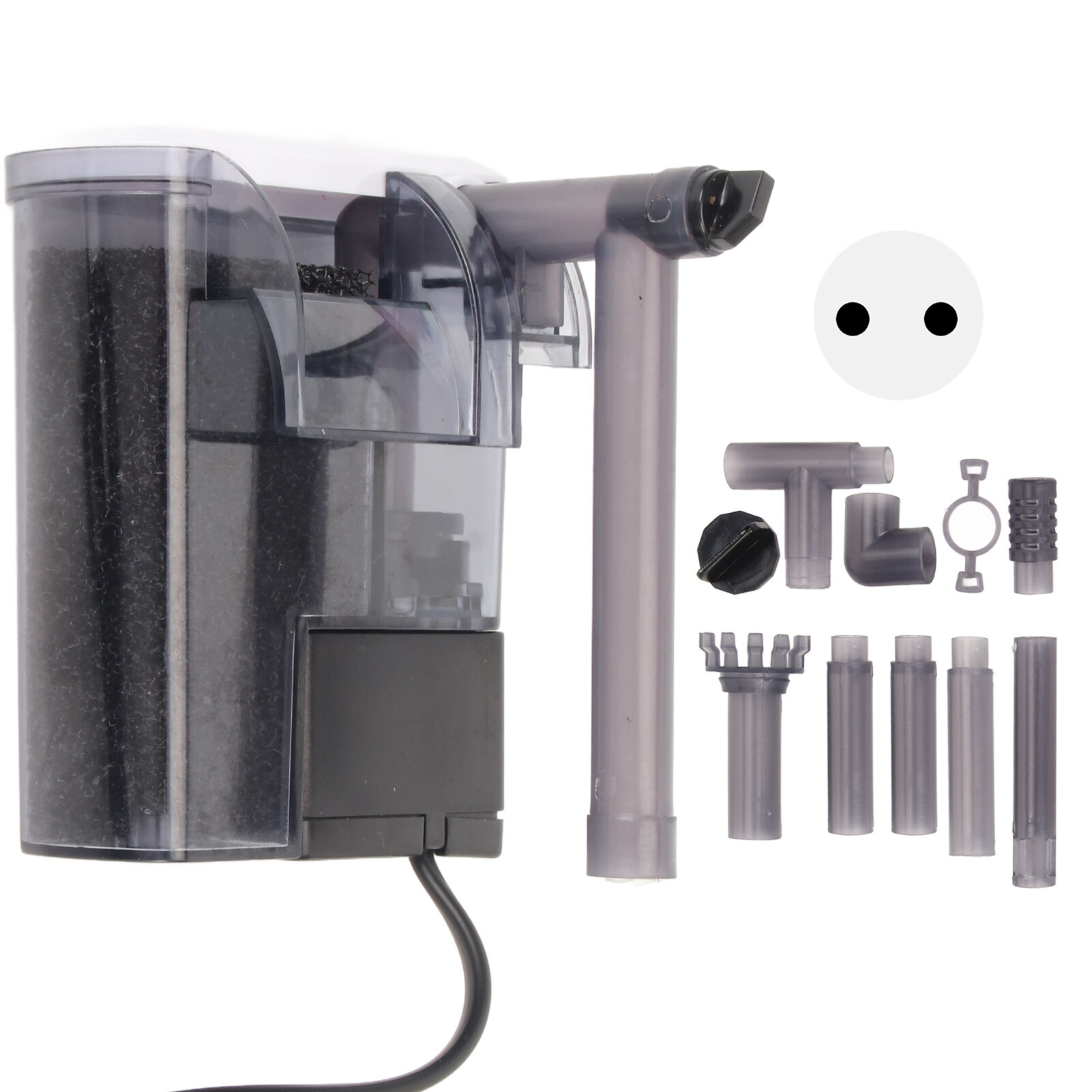 Aquarium Wall Hanging Filter Quiet Oxygenation Oil Film Removal Hang On Waterfall for Fish Tank EU Plug 220V