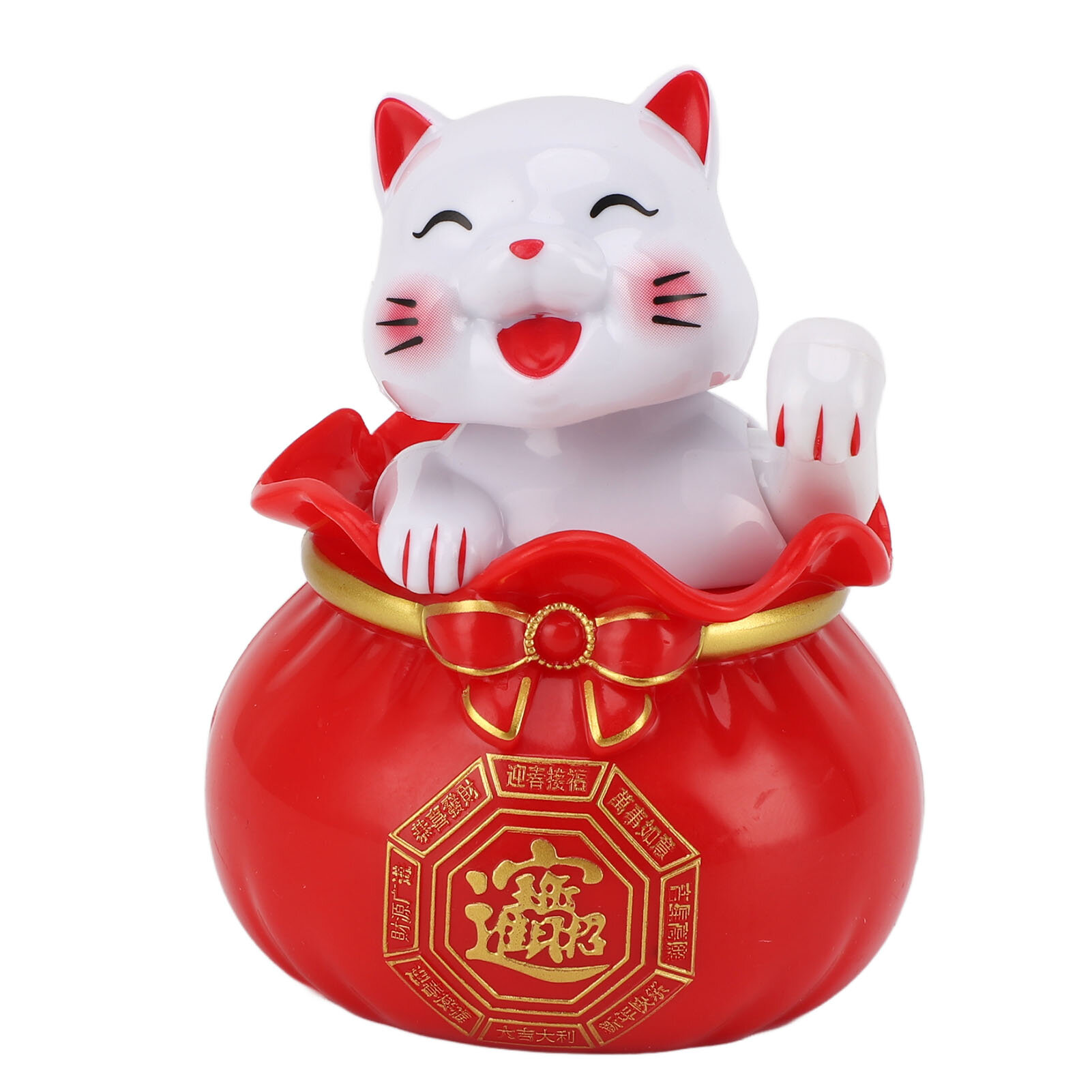 Солнечная энергия, удачный кот для украшения авто, стола и кассового аппарата, красные глаза, символ богатства