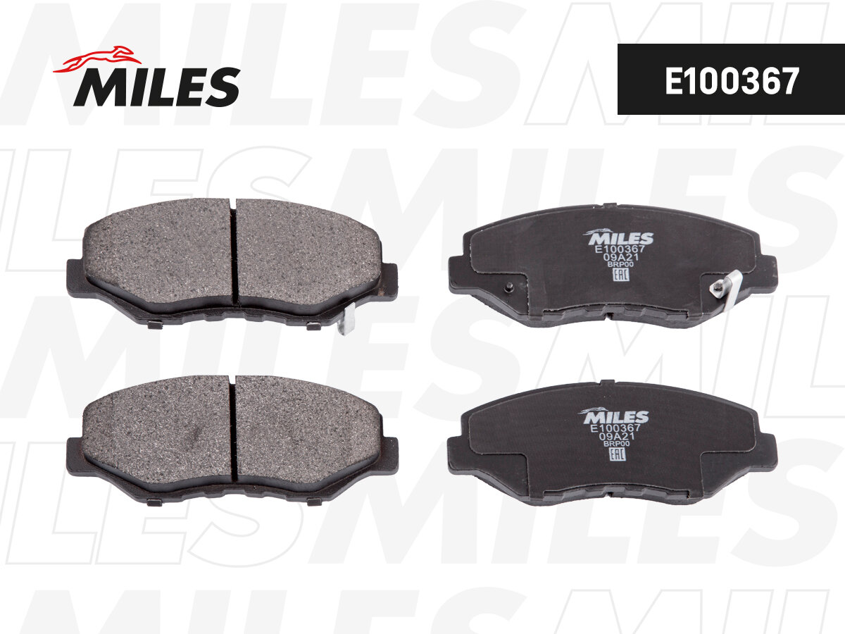 MILES Колодки тормозные передние (Смесь Semi-Metallic) HONDA CR-V II/ELEMENT 02- (TRW GDB3325) E100367