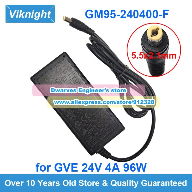 Оригинальный адаптер переменного тока 24 В, 4 А, 96 Вт GM95- 240400 -F Блок питания для зарядного устройства для ноутбука GVE с наконечниками 5,5x2,1 мм/3-контактного/4-контактного размера, GVE24V4A-5.5x2.1mm