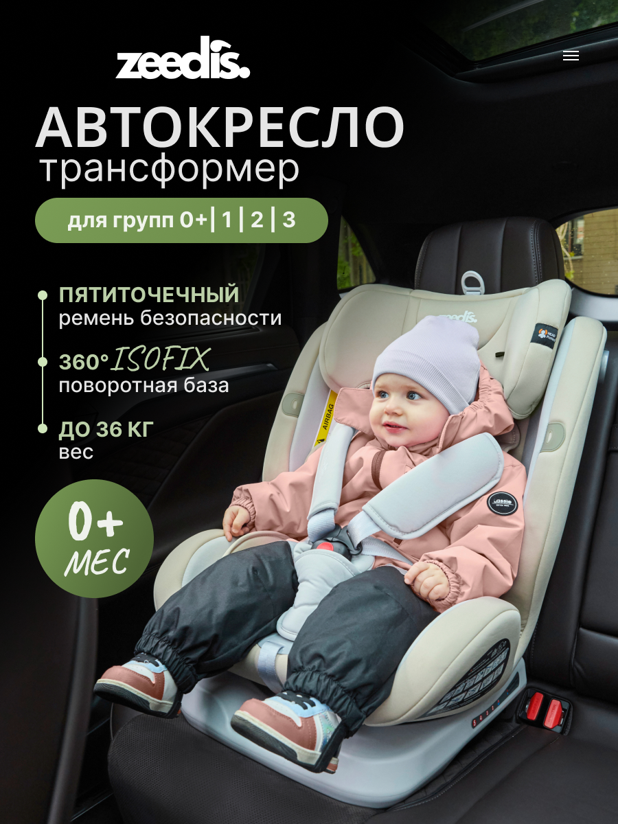 Детское автокресло Armo группа 0+-1-2-3 (0-36кг)