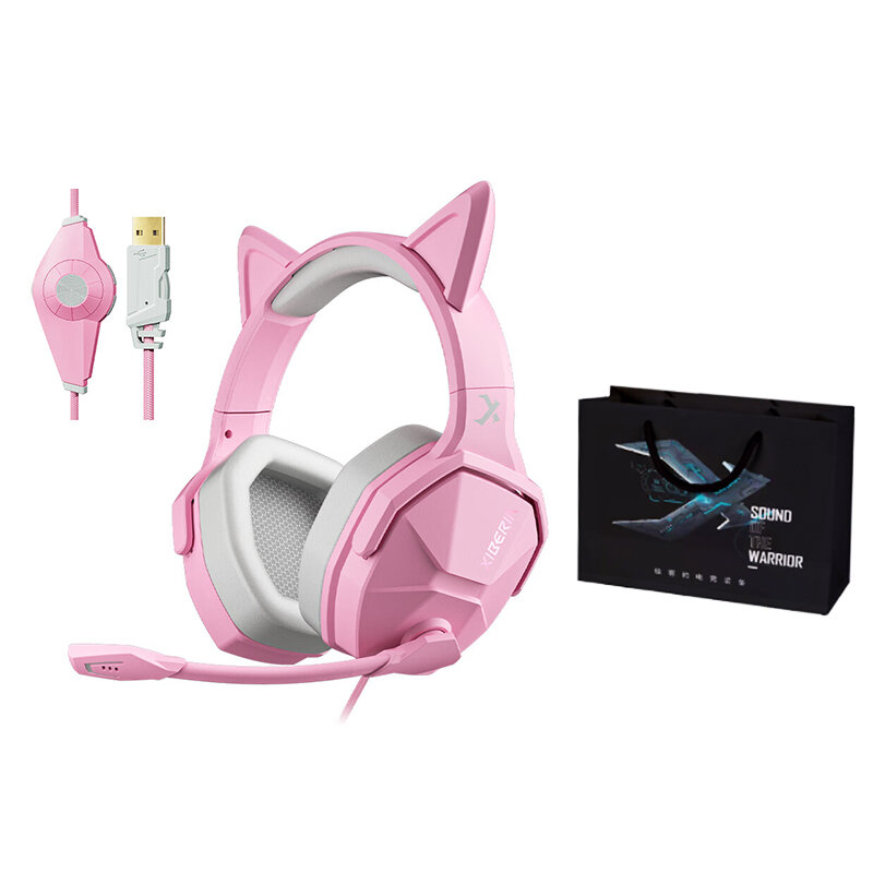 Наушники проводные XIBERIA V13U Pink Cat Ear Edition (Standalone), multicolor