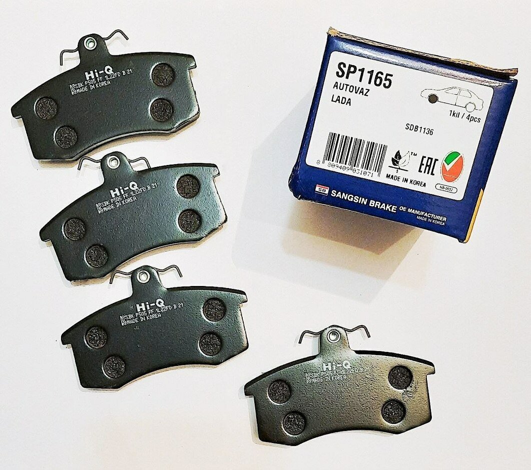 Колодки передние 2108-2115 Приора, Калина SP1165 Sangsin Hi-Q
