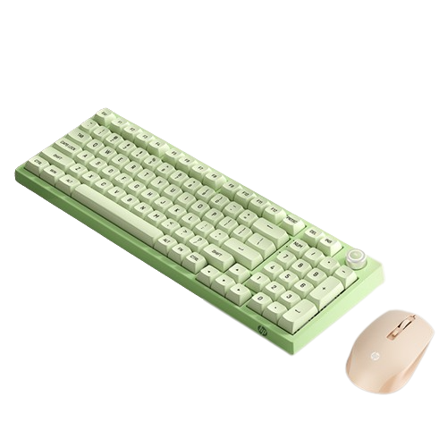 Беспроводной комплект клавиатура и мышь HP HUIPU K23, трехрежимная, matcha-lake blue axis, USB, сгор