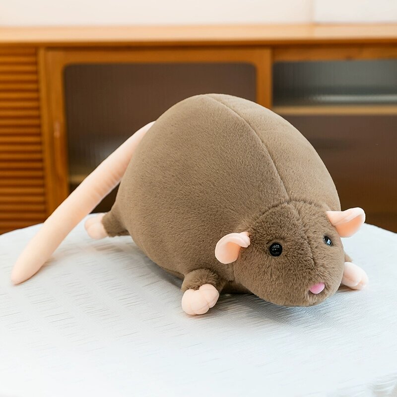 Плюшевая игрушка в виде крысы, реалистичная большая мягкая игрушка-подушка в виде мыши, милая и забавная игрушка в виде