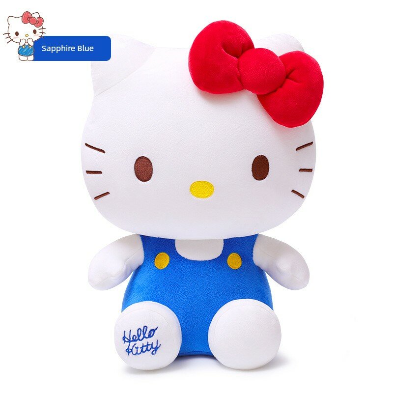 Плюшевая кукла Hello Kitty, изумрудно-голубой, базовый стиль, 20 см, мягкая игрушка