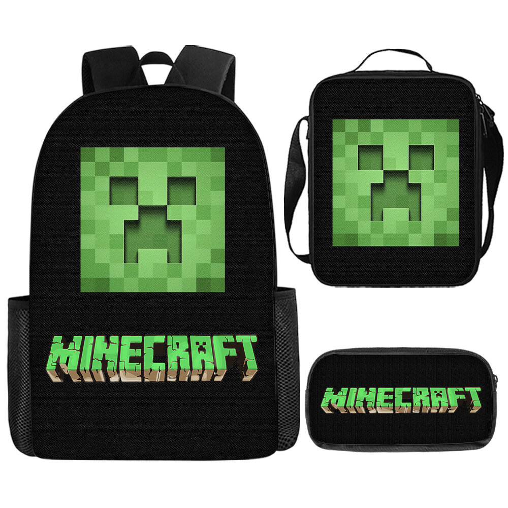 Трансграничная школьная сумка Minecraft, бестселлер с мультяшным принтом, студенческий рюкзак, сумка через плечо, пенал, ручка