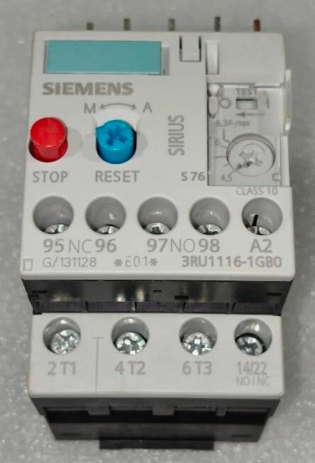 Тепловые реле перегрузки Siemens арт. 3RU1116-1GB0