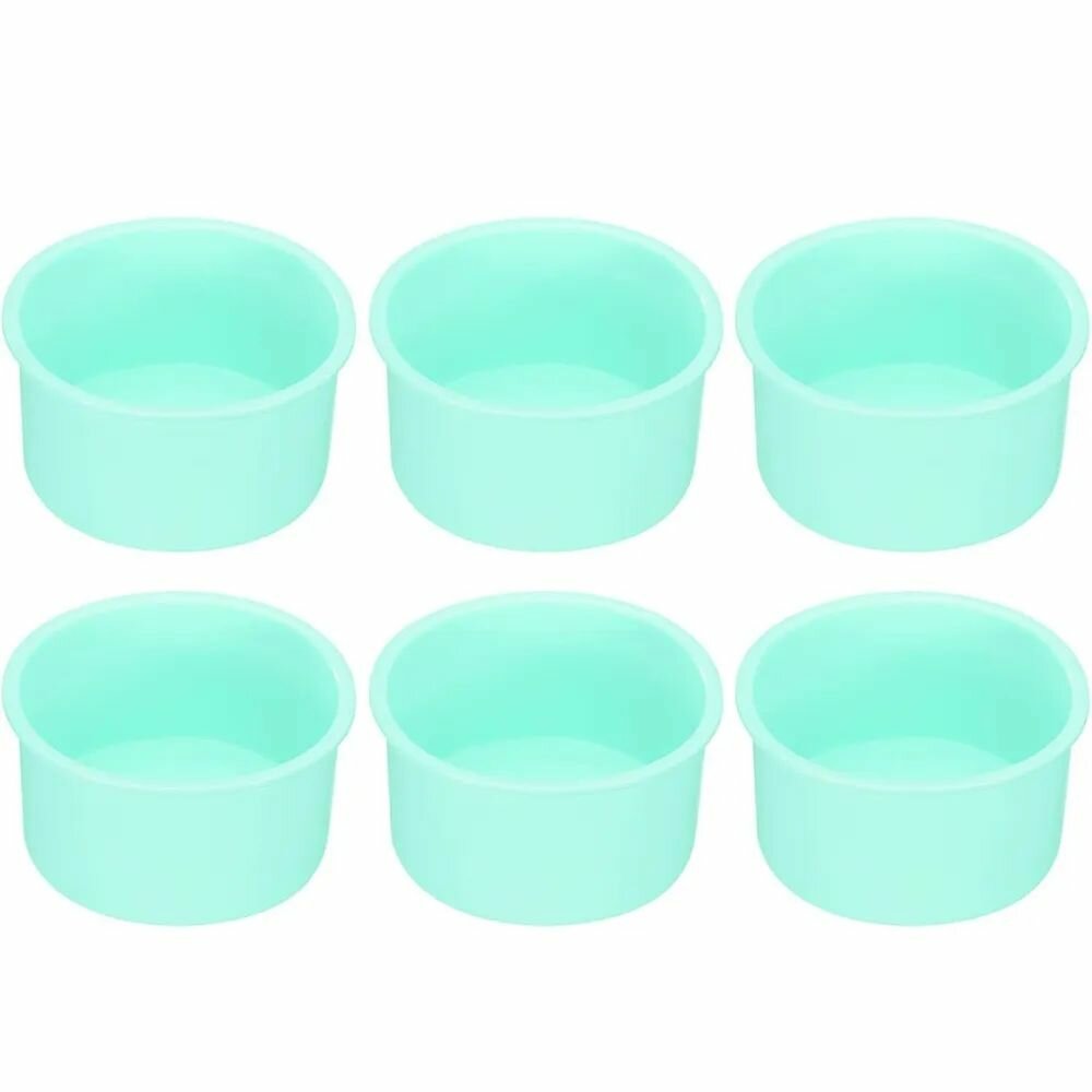 Форма для выпечки, Круглая, 1 яч, 10 см x 10 см, 6 шт