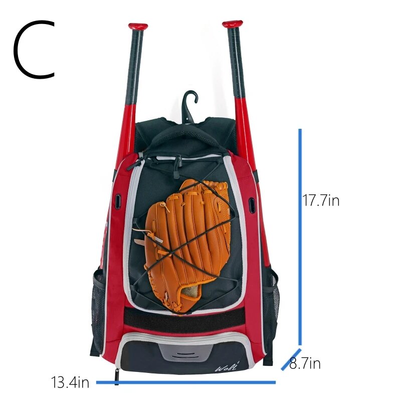 Рюкзак для бейсбола, софтбола с отделением для обуви C