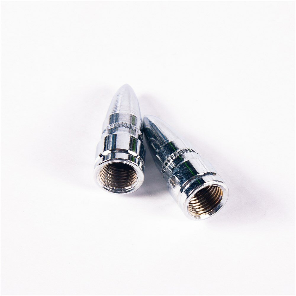 Колпачок для камер AV 4BIKE V02 алюминий дизайн "Пуля" 2 шт серебристый