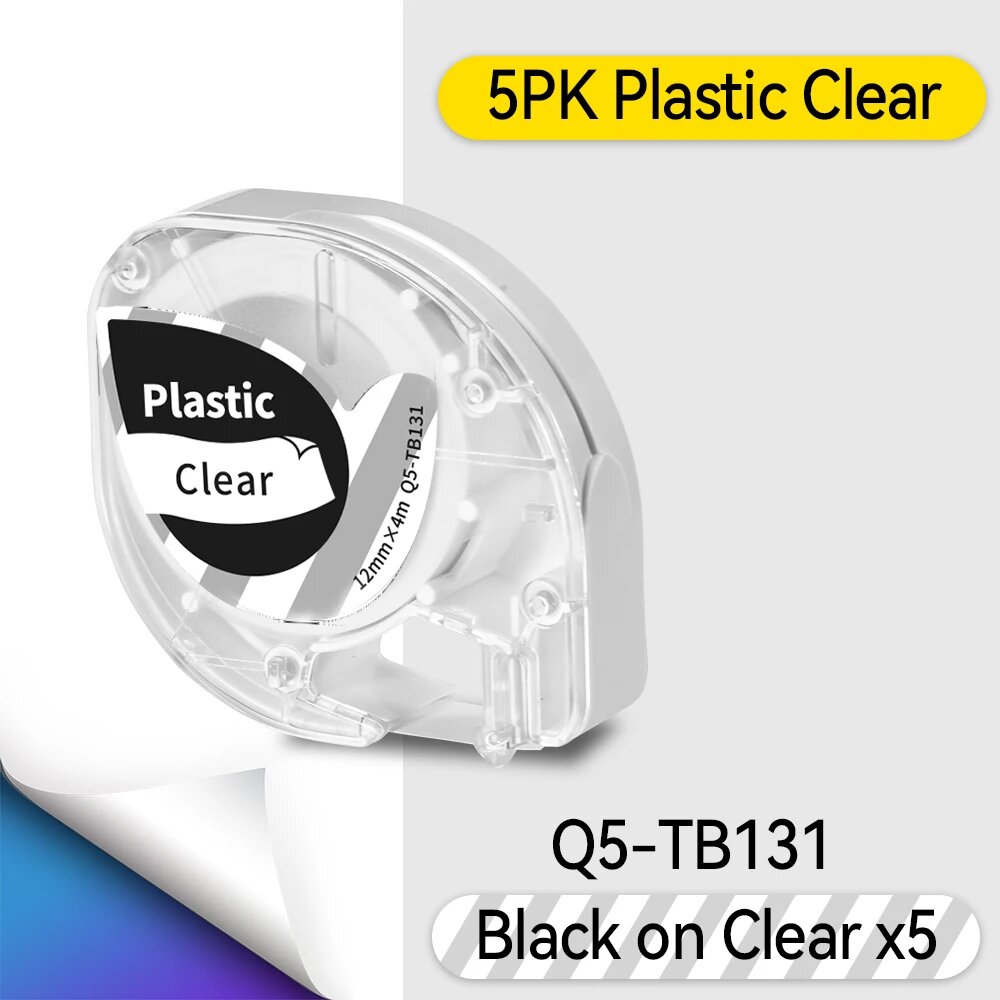 Этикетки Phomemo P12/P12PRO, 12 мм, белые, совместимые с устройствами для этикеток DYMO Letratag, 4 м, термостойкие, самоклеящиеся этикетки для одежды