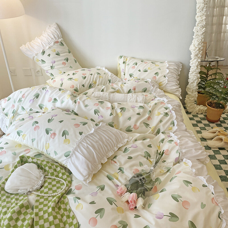 Luna Tulip Rainbow 1.2m постельное белье для кровати весна-лето 3-комплектная подушка дувет 150x200см простыня