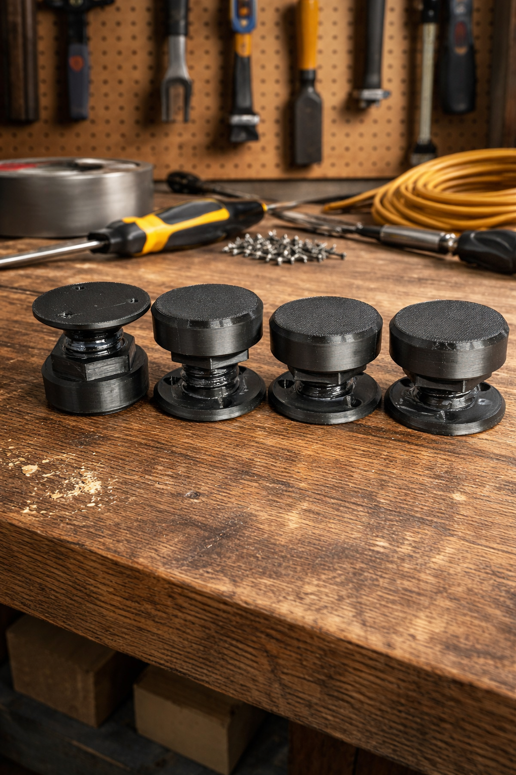 Ножка мебельная 4шт, регулируемая 20-220мм, 3D-печать, прочный пластик