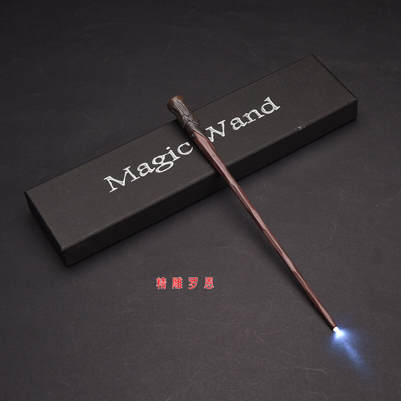 Светящаяся палочка Гарри Поттера, кирка, светодиодная батарея, светящаяся версия с тонкой резьбой Гермионы и Дамблдора, светящаяся магическая палочка