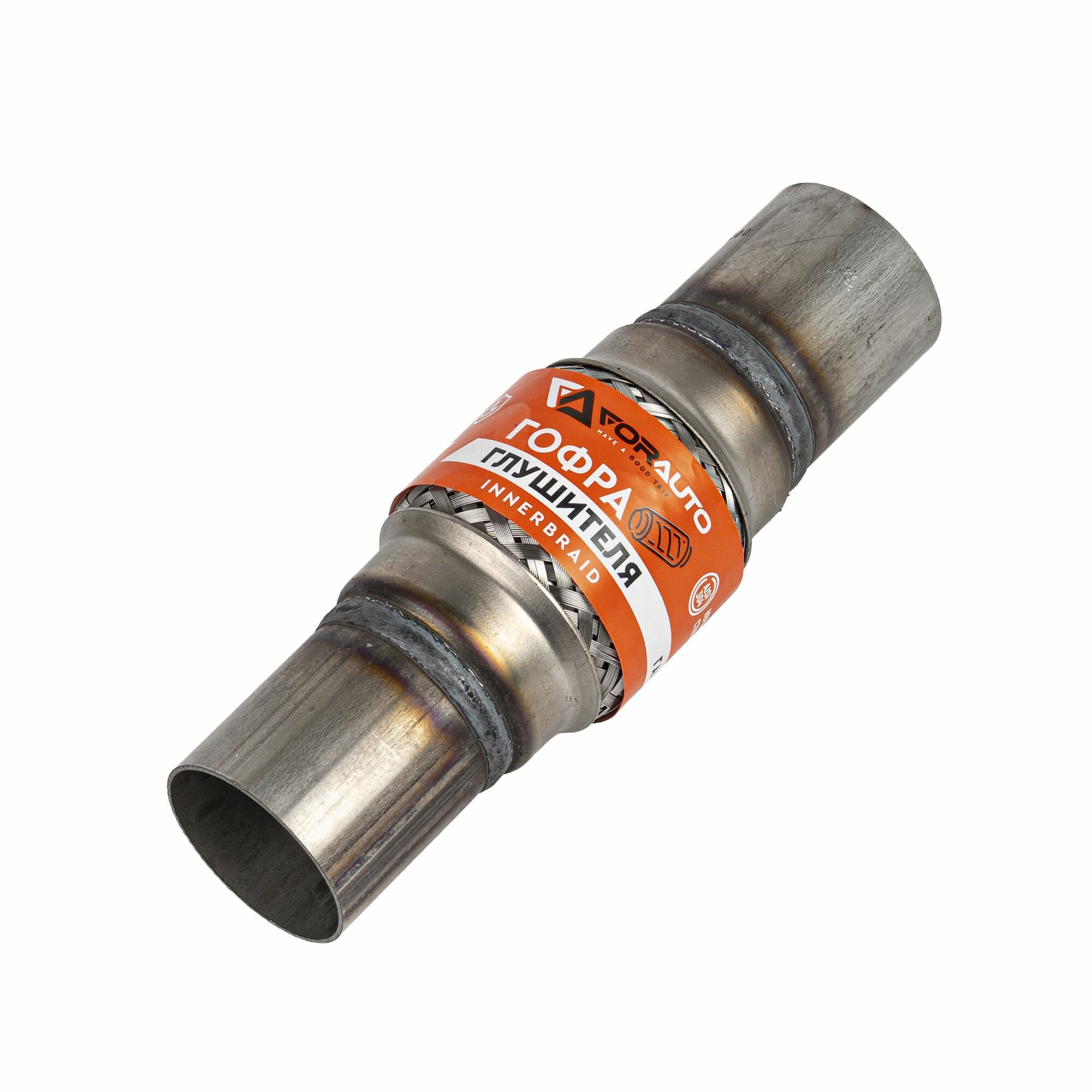 Гофра глушителя (45 х 100 х 200) 3-х слойная INNERBRAID с трубками