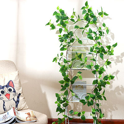 Искусственные ротанговые листья гинкго, зеленые листья, покрытие водопроводных труб, потолочное украшение, пластиковое зеленое растение, ландшафтный дизайн