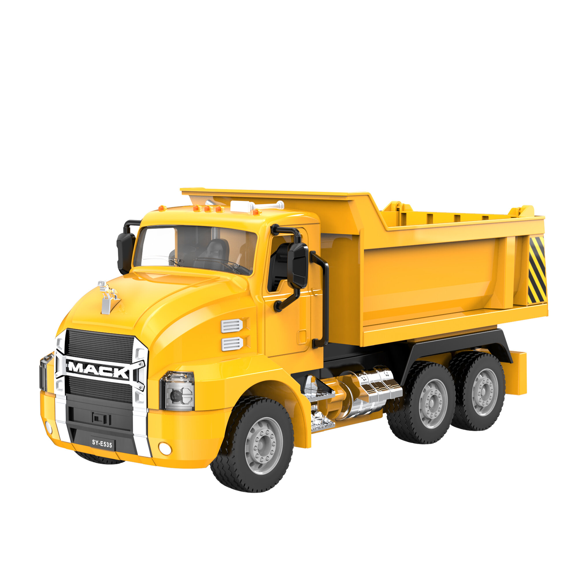 Радиоуправляемая машина самосвал Double Eagle Mack, фары, подъемный механизм, масштаб 1:26 - E535-003