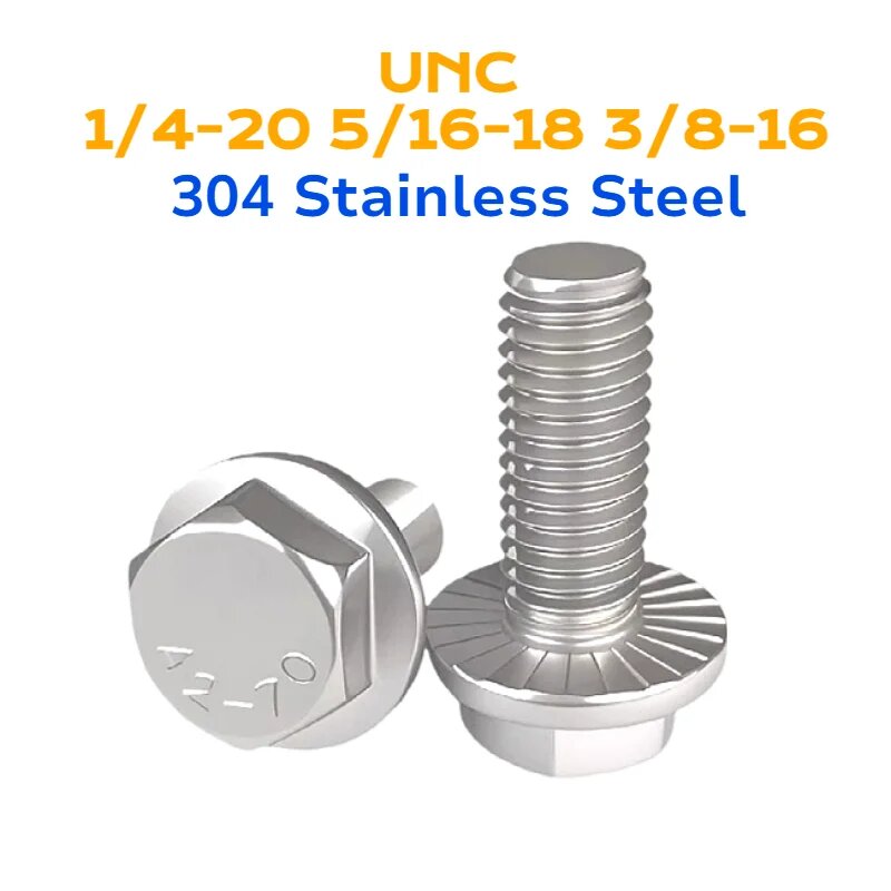 Винты нержавеющая сталь 304 UNC 1/4-20 5/16-18 3/8-16 1I4-20x5I8(3pcs)