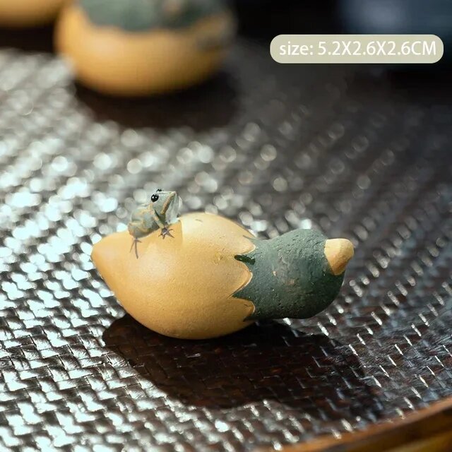 Чайные фигурки из глины Zisha, модели арбузов, скульптуры, чайные сервизы, украшения, изделия ручной работы, предметы домашнего декора, чайные сервизы, декоративные произведения искусства.
