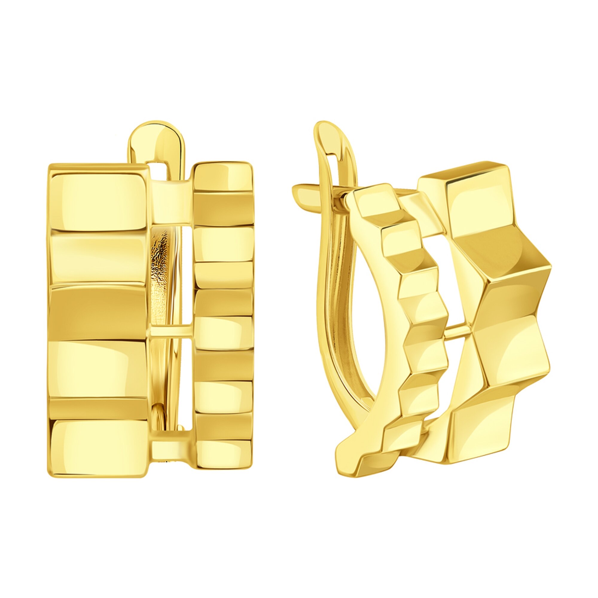 Серьги, желтое золото, 585 проба