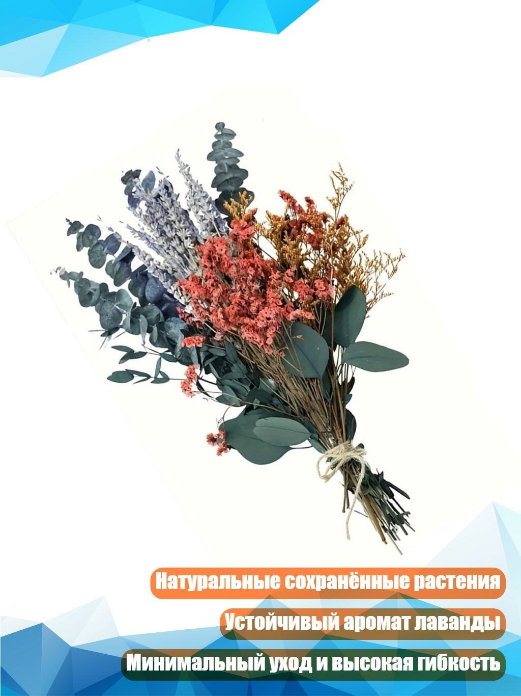 Сушеные эвкалиптовые ветки с лавандой