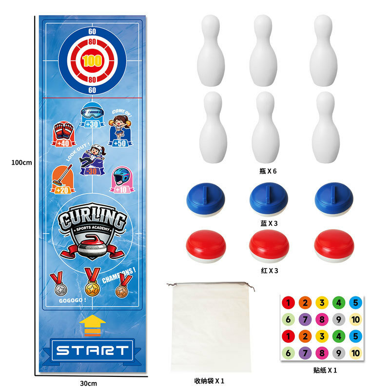 2026 Кросс-бордерный керлинг-мяч для домашнего отдыха, интерактивная битва для родителей и детей, боулинг, футбол, настольная интерактивная игра для детей