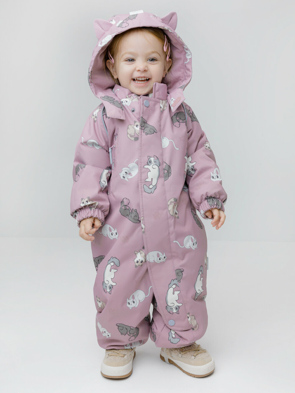 Комбинезон утеплённый crockid мембранный с утеплителем для малышка, демисезон, размер 74-80/52, , розовый