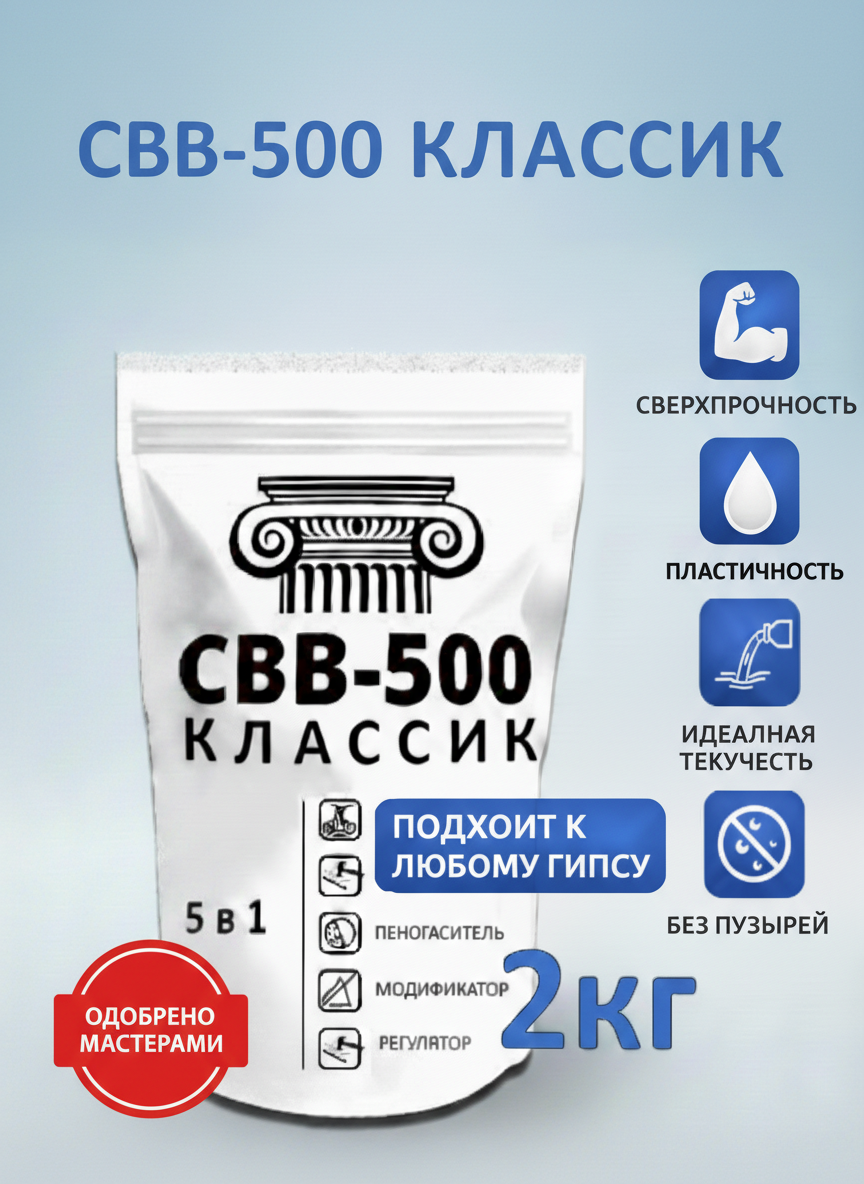 Пластификатор для гипса СВВ-500 классик (2кг)