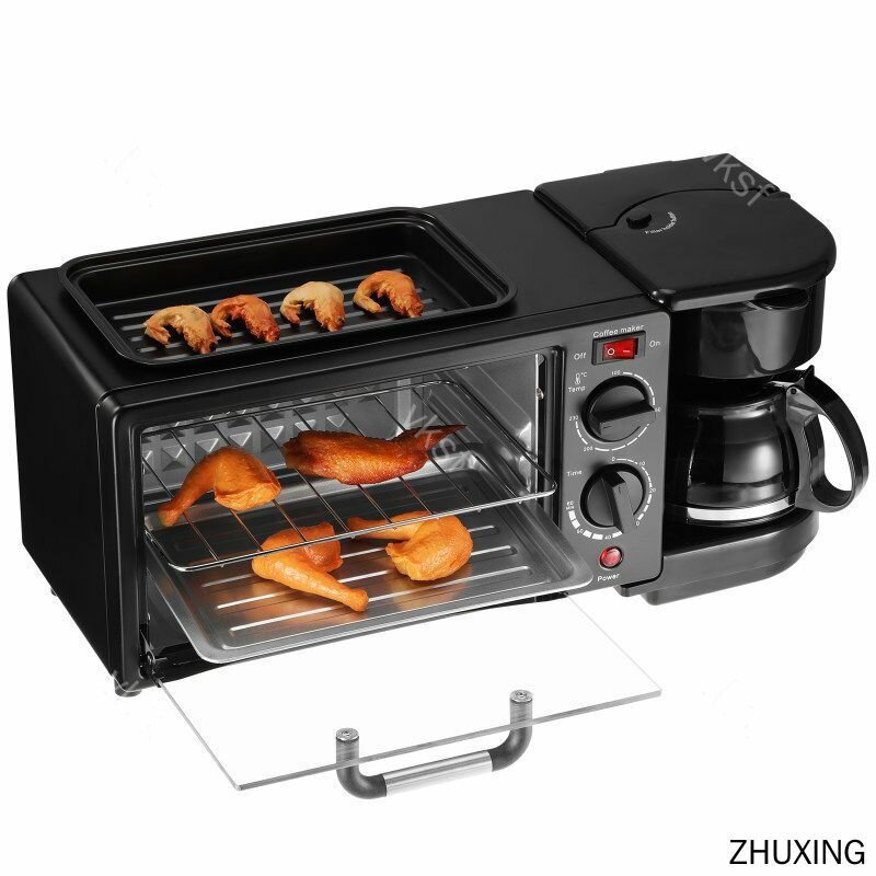 ZHUXING Тостер mzm-20260512125344996 1050 Вт тостов - 4, черный