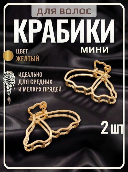Крабики для волос маленькие набор 2 шт