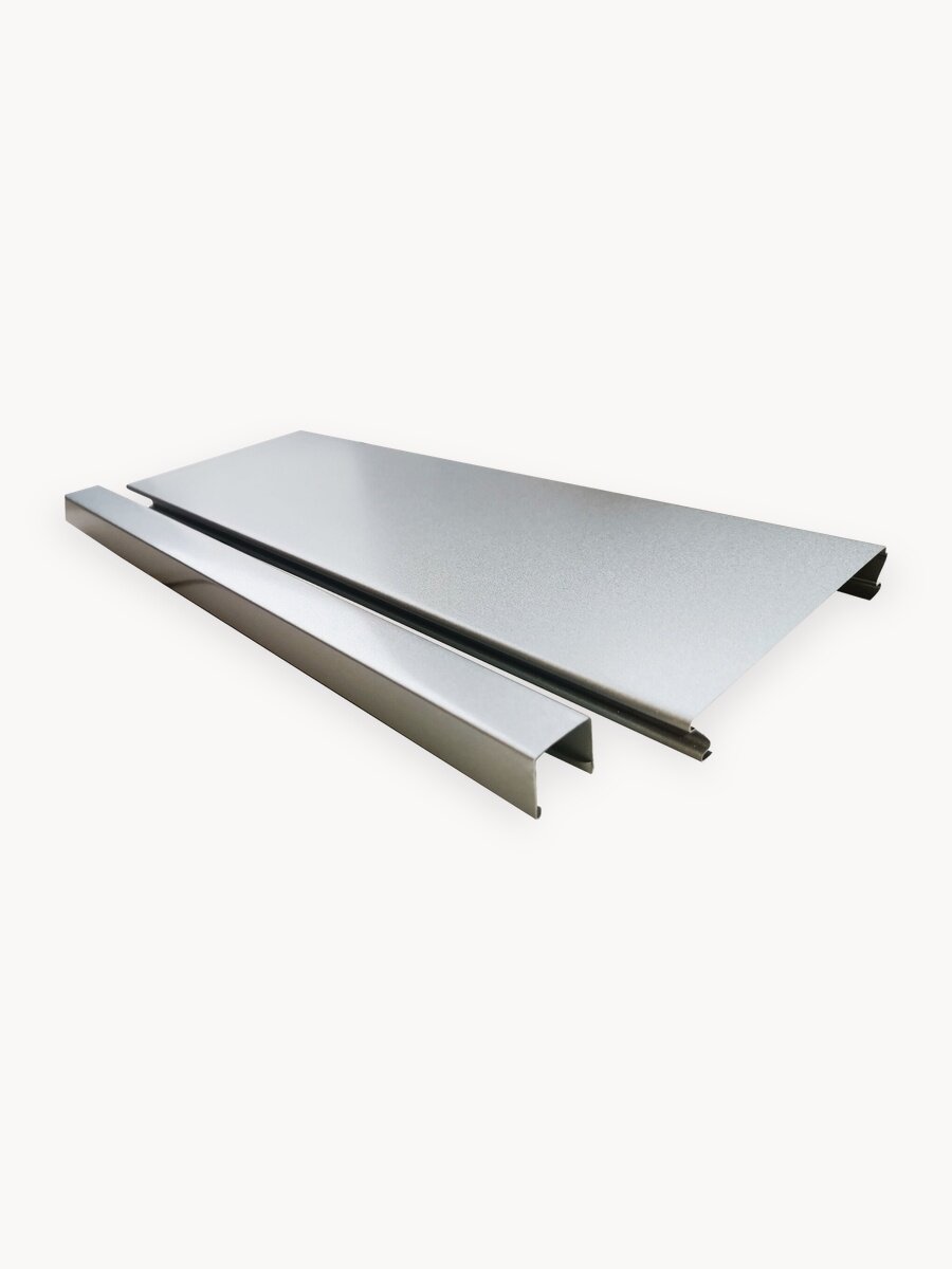 Комплект реечных потолков Mr.Tektum Мульти 100 бесщелевой 1,72м х 1,52м Серебристый металлик