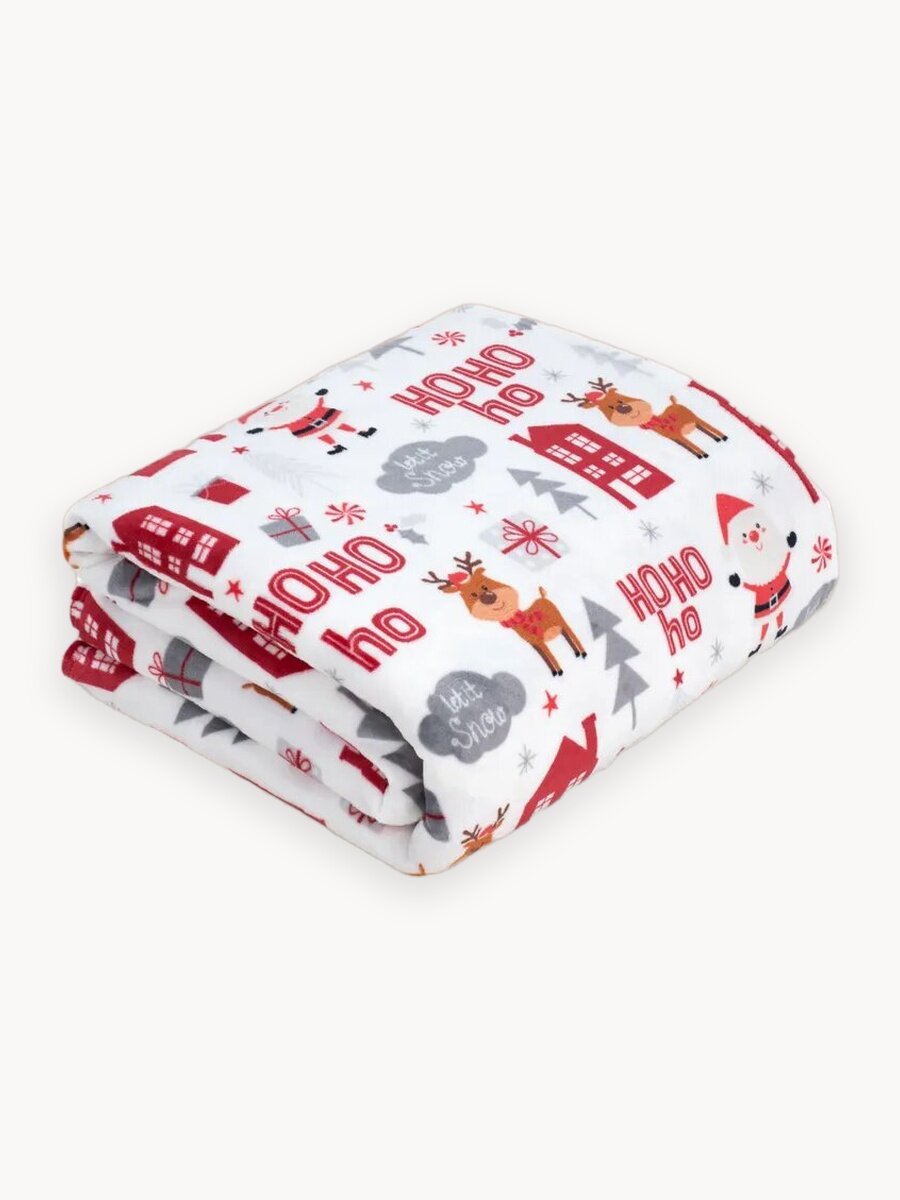 Плед Guten Morgen, принт, ворсистое покрытие, полиэстер, 150 x 200 см