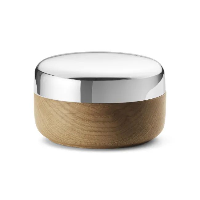 Контейнер для соли Georg Jensen Alfredo, 10.3 см, полированная сталь, цвет серебро