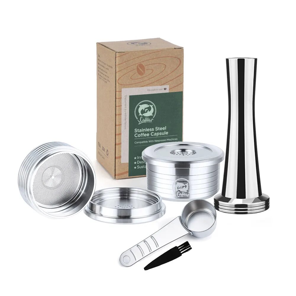 Многоразовые капсулы i Cafilas для Delta Q MINI DIQ7323 из нержавеющей стали 2capsule Ts