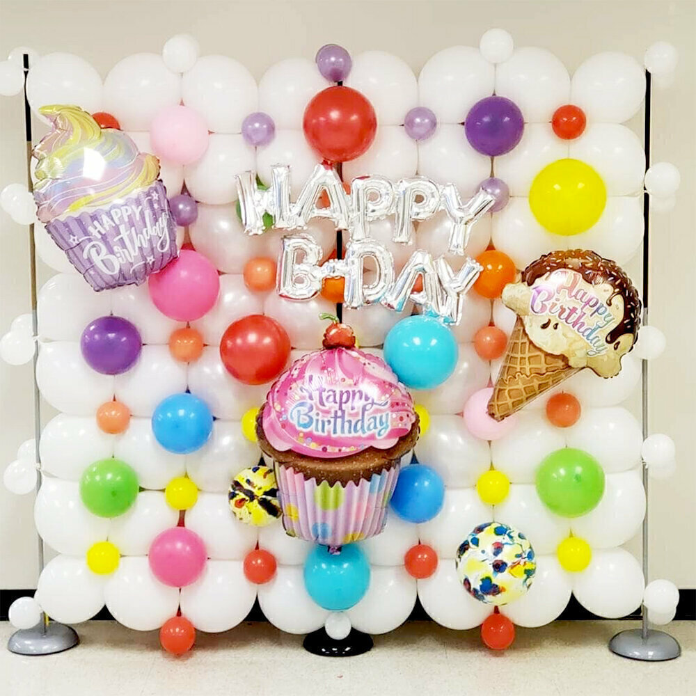 Фотозона из шаров "Happy Birthday"
