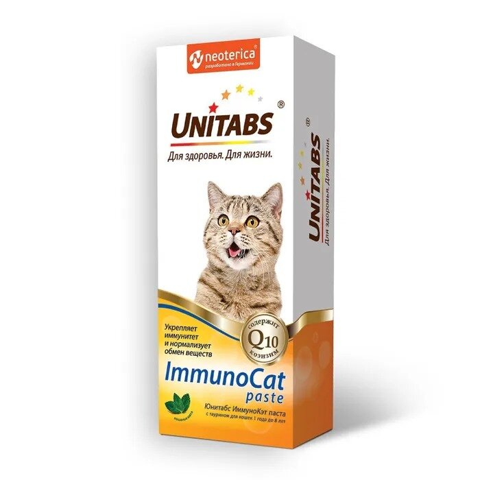 Экопром Unitabs ImmunoCat paste Паста для кошек с таурином 120мл