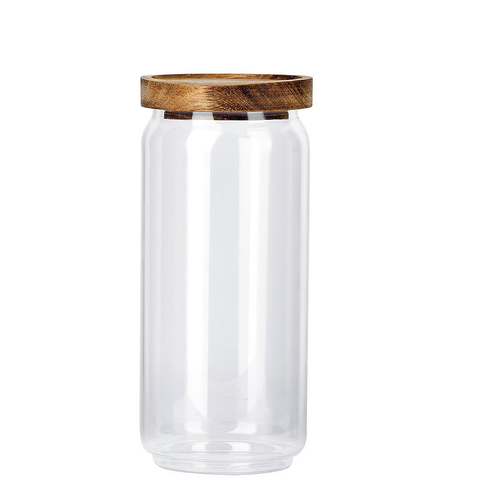 Стеклянная банка Nouvelle, для сыпучих продуктов, боросиликатная, 1 л, прозрачная