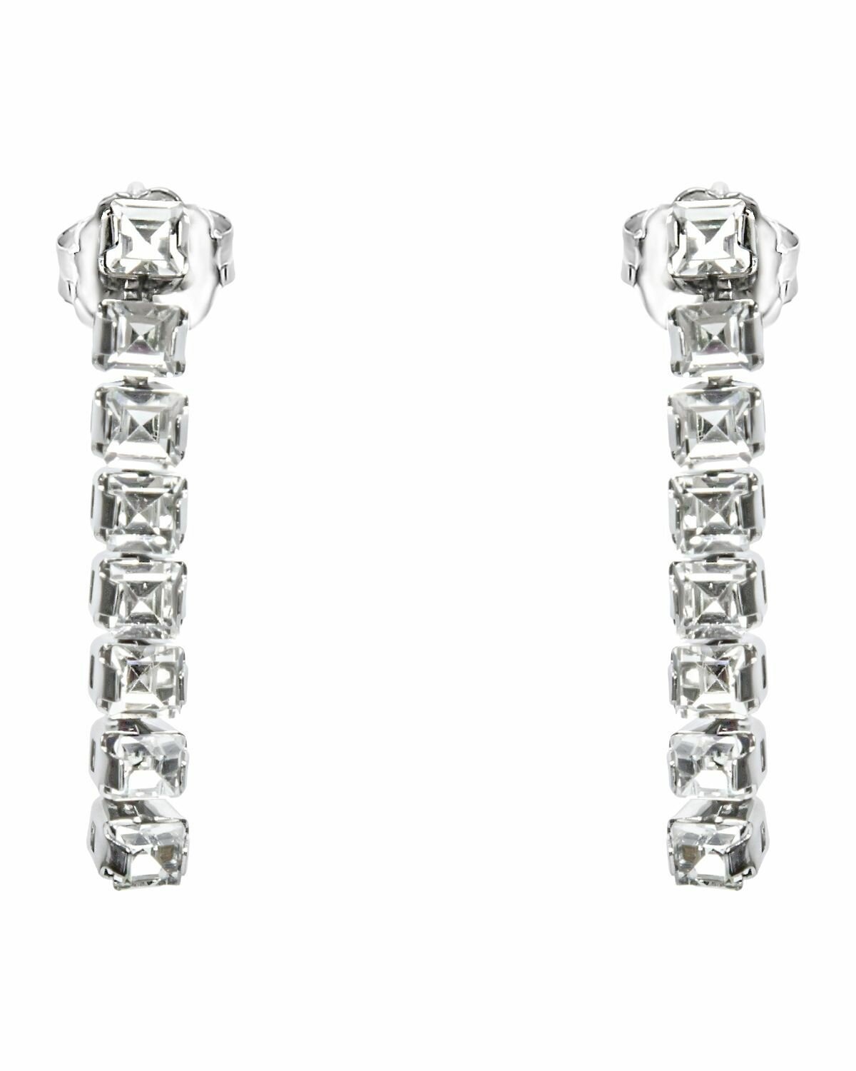 Серьги с подвесками, искусственный камень, кристаллы Swarovski