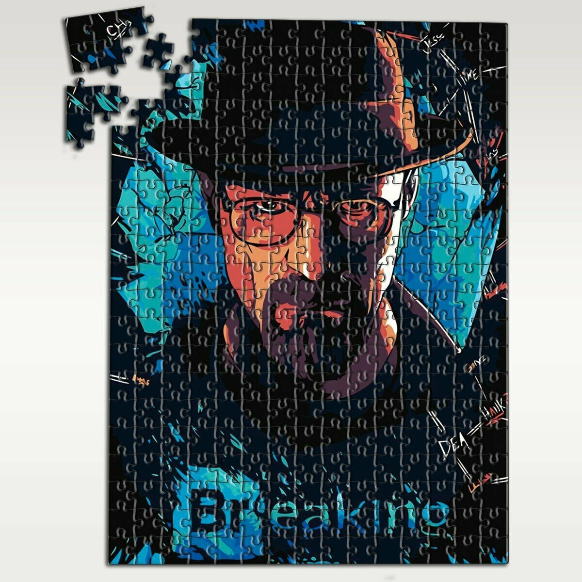 Пазл картонный А3: модель Сериал Во все тяжкие Breaking Bad Уолтер Уайт - 6410 П